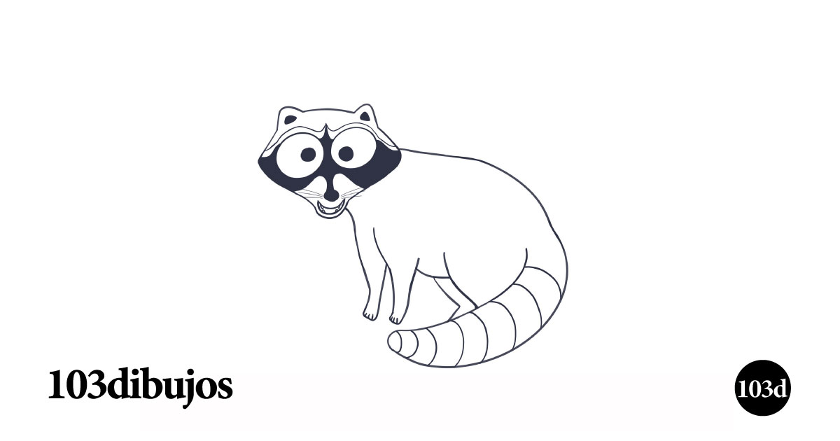 mapache para imprimir - gratis